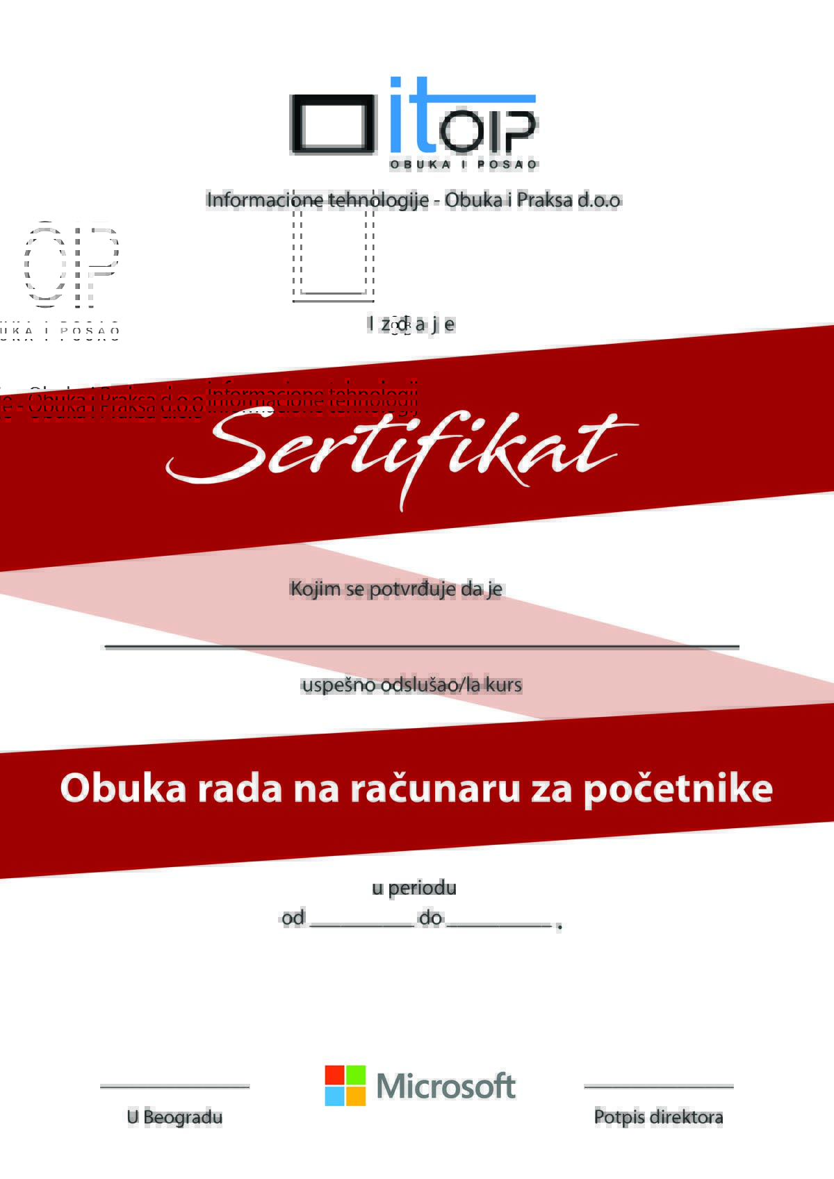 Obuka rada na računaru za početnike – Kurs | IT OiP