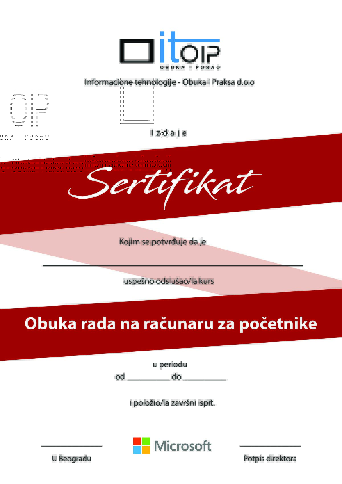 Obuka rada na računaru za početnike – Kurs | IT OiP