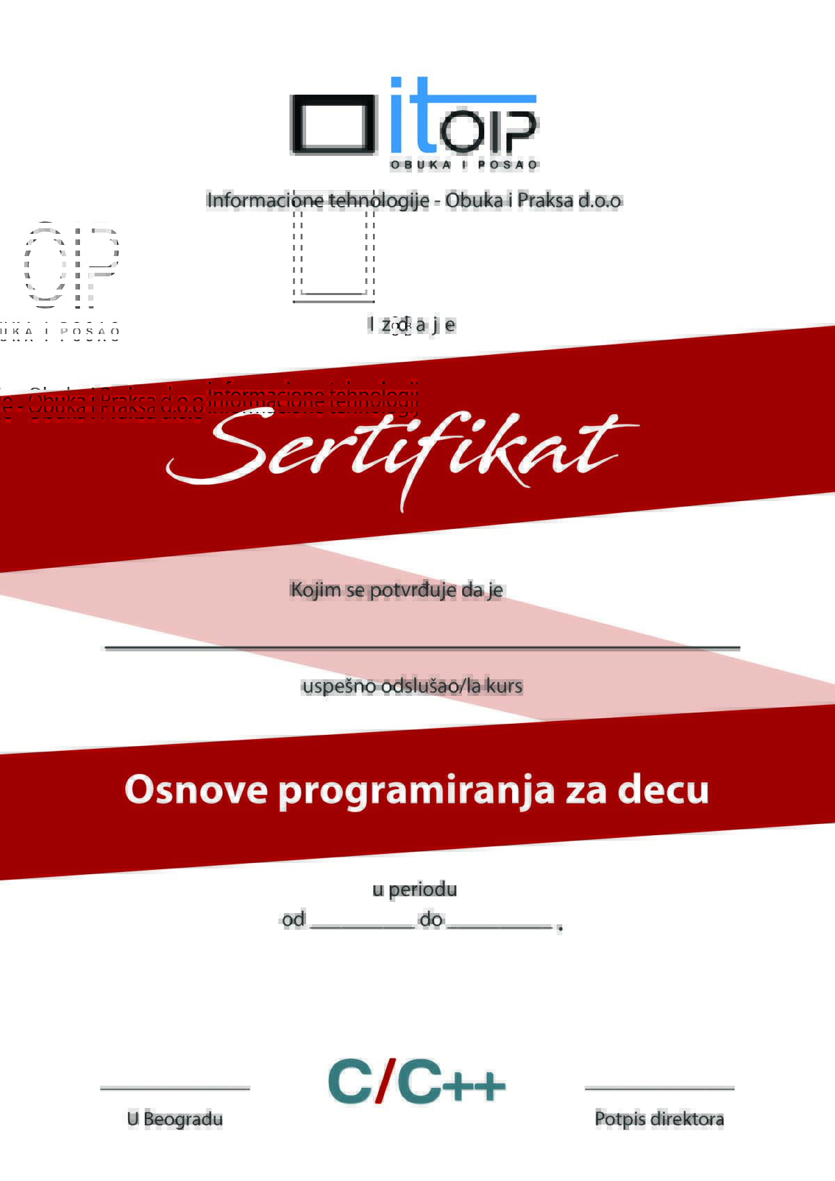 Osnove programiranja za decu – Online kurs | IT OiP